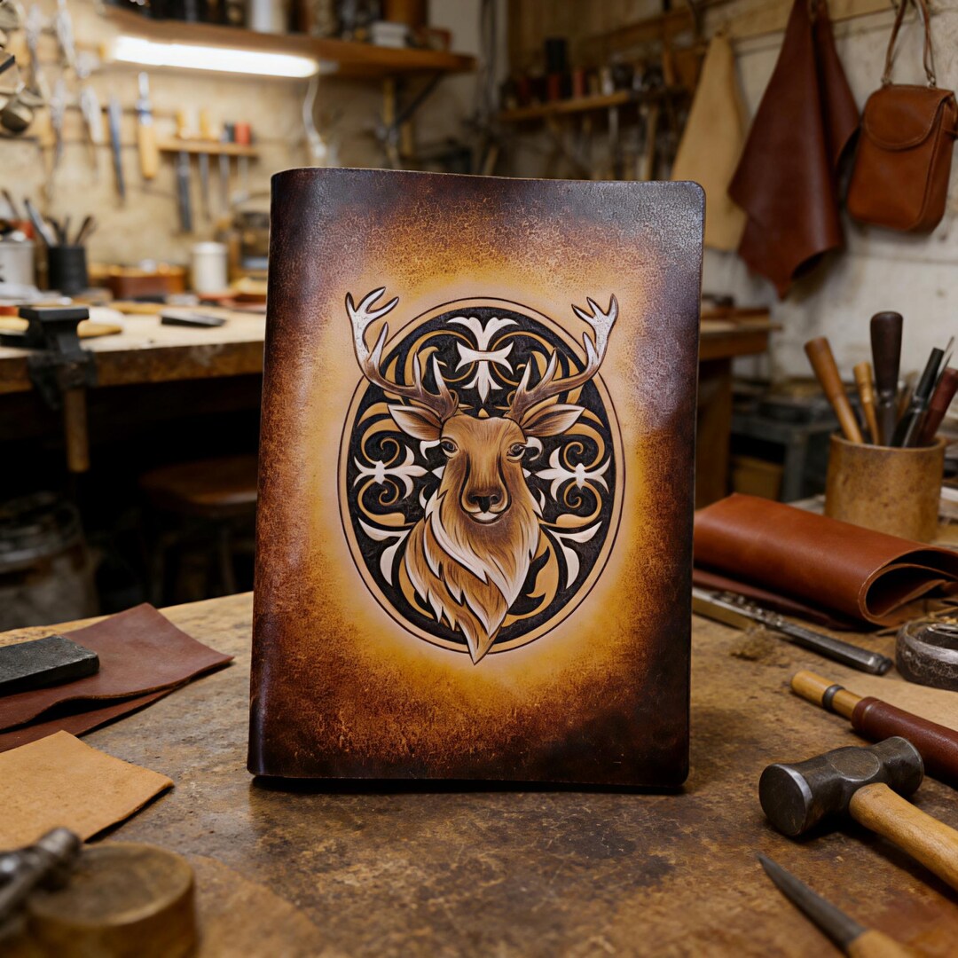 Engraved Leather Notebook Cover, Custom B5 Refillable Journal, Gift for ...