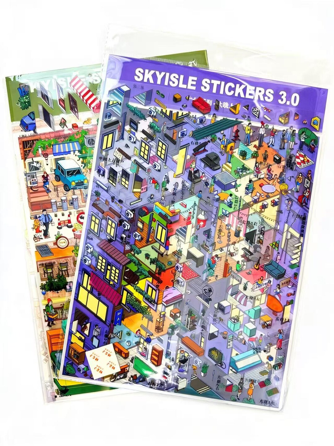 3.0 "big Series" City Scene Sticker Set (2 Designs: Night & Morning ...