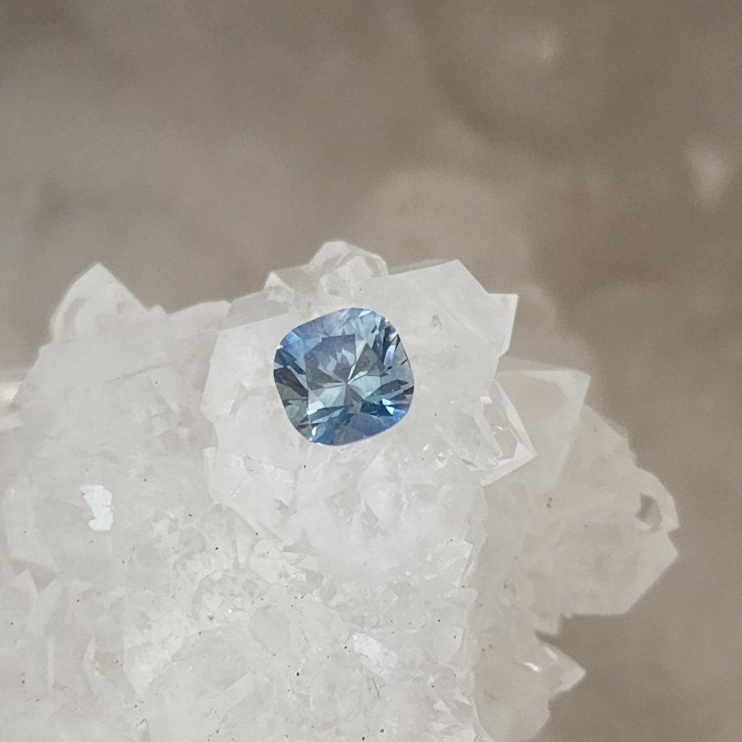 Montana Sapphire .88 CT Light Blue Antique Cushion Cut Etsy UK