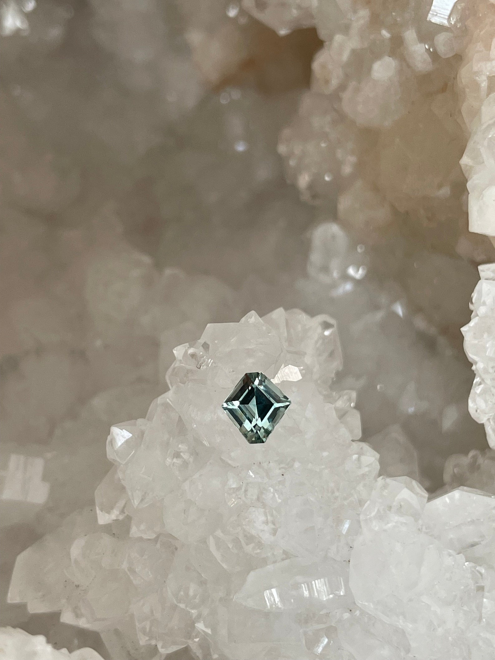 Montana Sapphire .97 CT Light Seafoam and Sage Green Modified Kite - Etsy