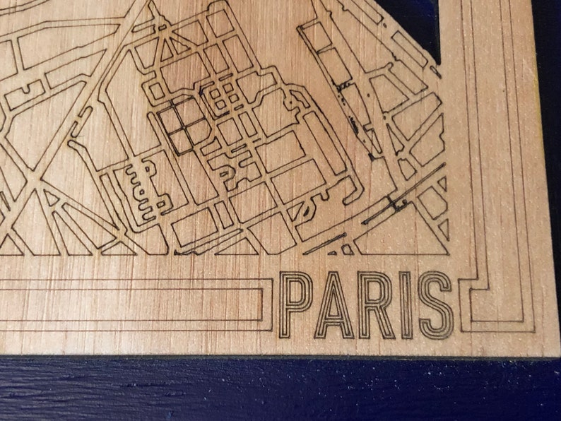 Paris City Map- Laser Cut Digital File - Etsy