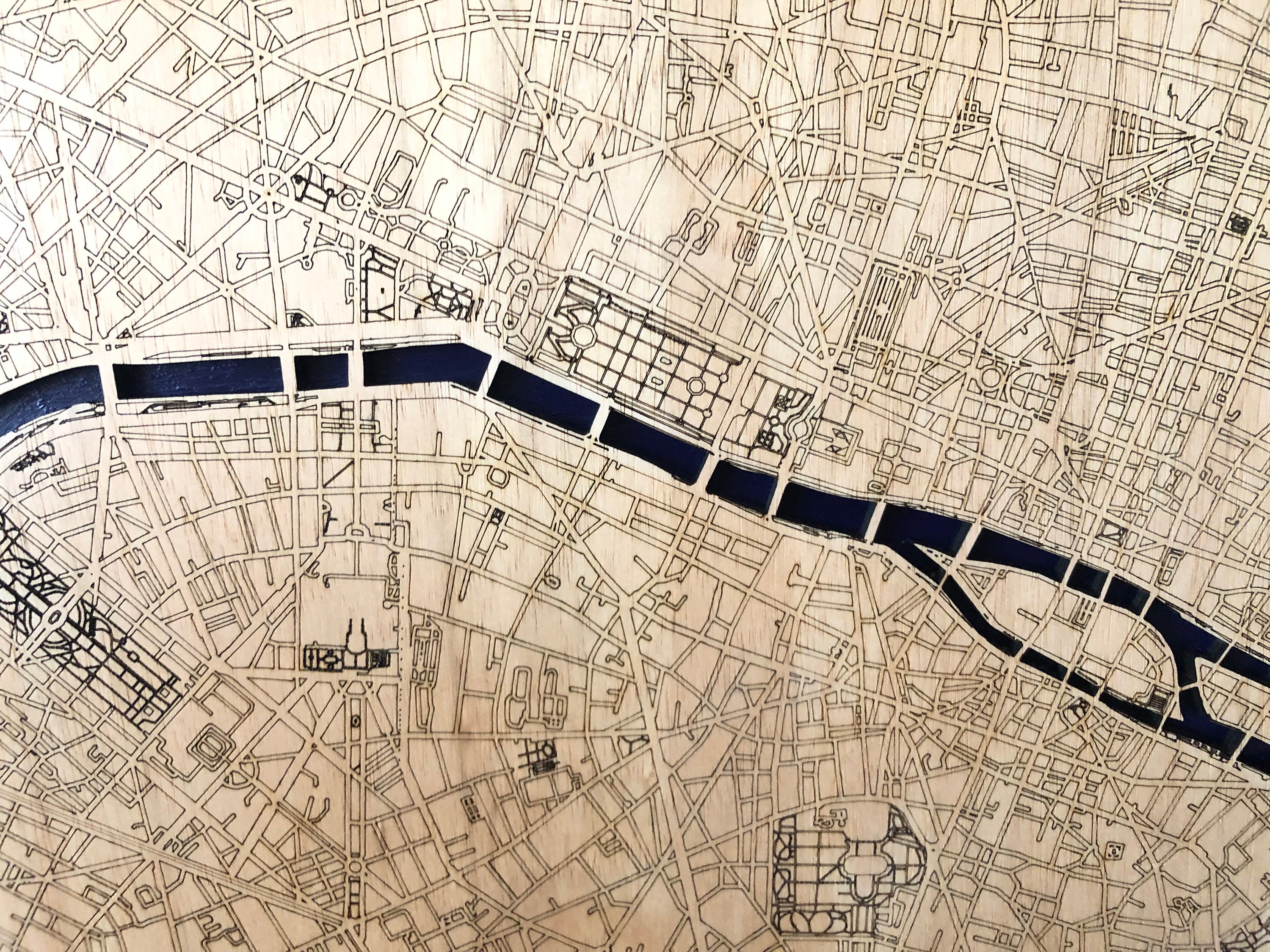 Paris City Map- Laser Cut Digital File - Etsy