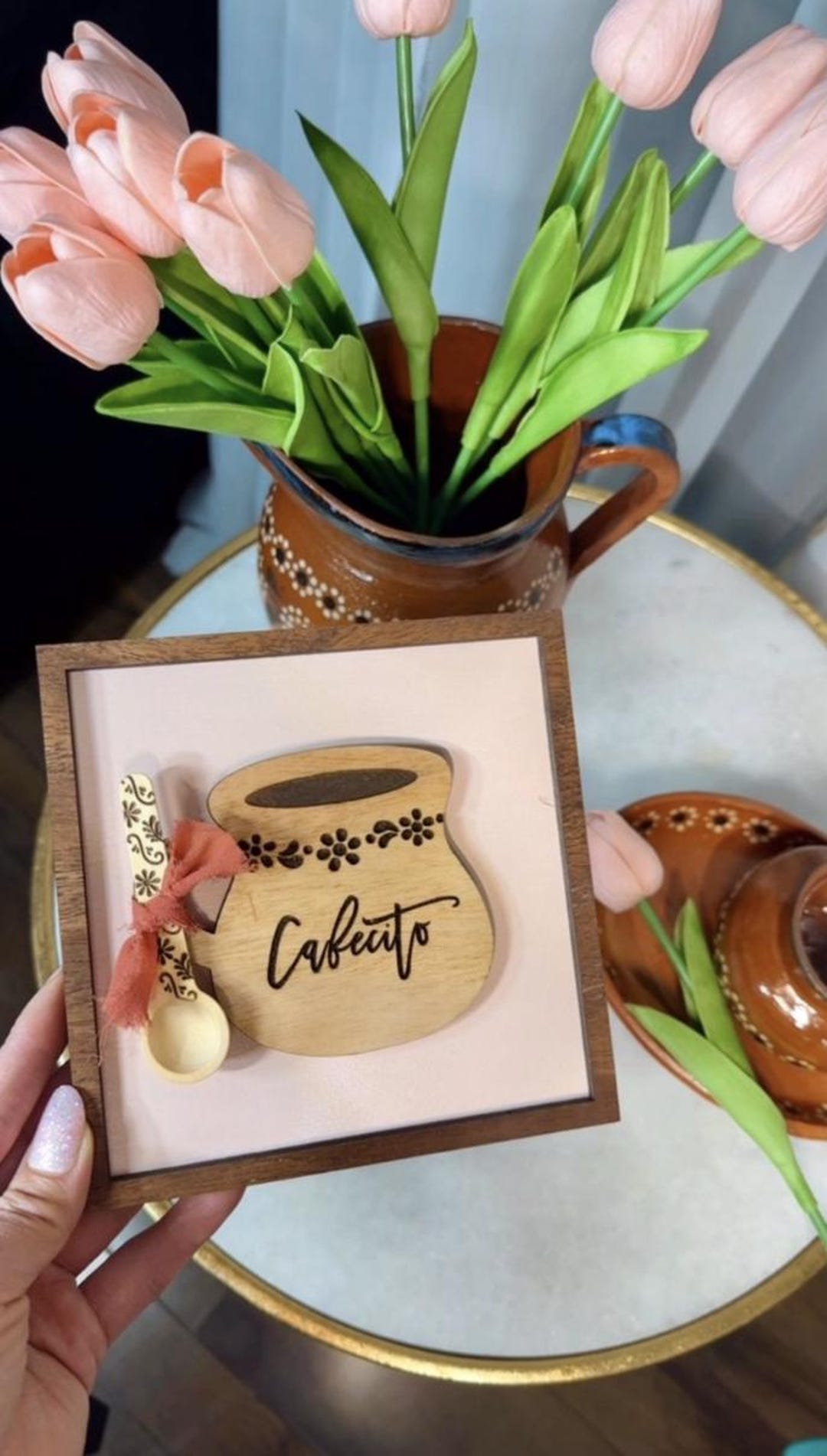 Cafecito Y Chisme, Valentine's Day, Spanish Decor, Olla De Barro Decor ...