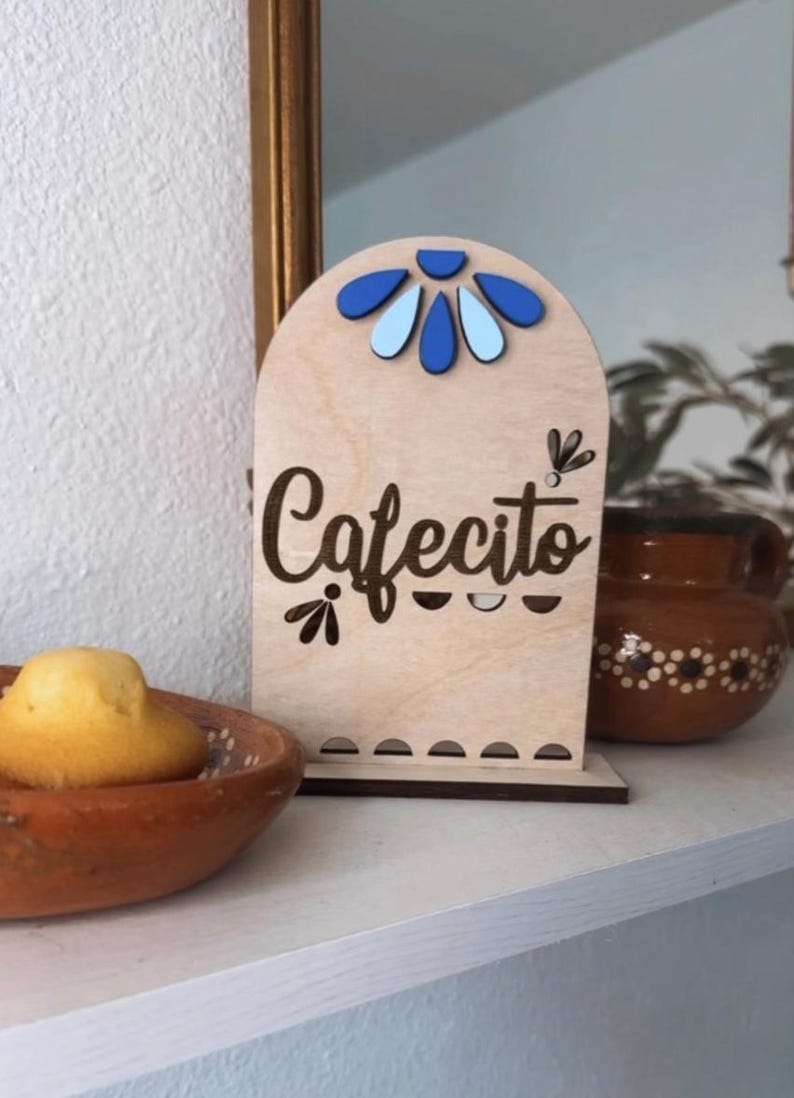 Cafecito Y Chisme Decor, Coffee Bar, Papel Picado Decor, Food Label ...