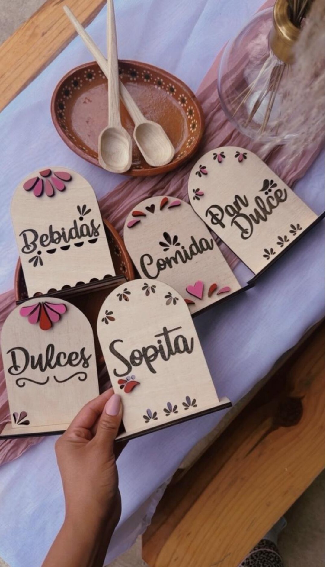 Papel Picado Decor, Fiesta Mexicana, Food Name Signs, Food Label Signs ...