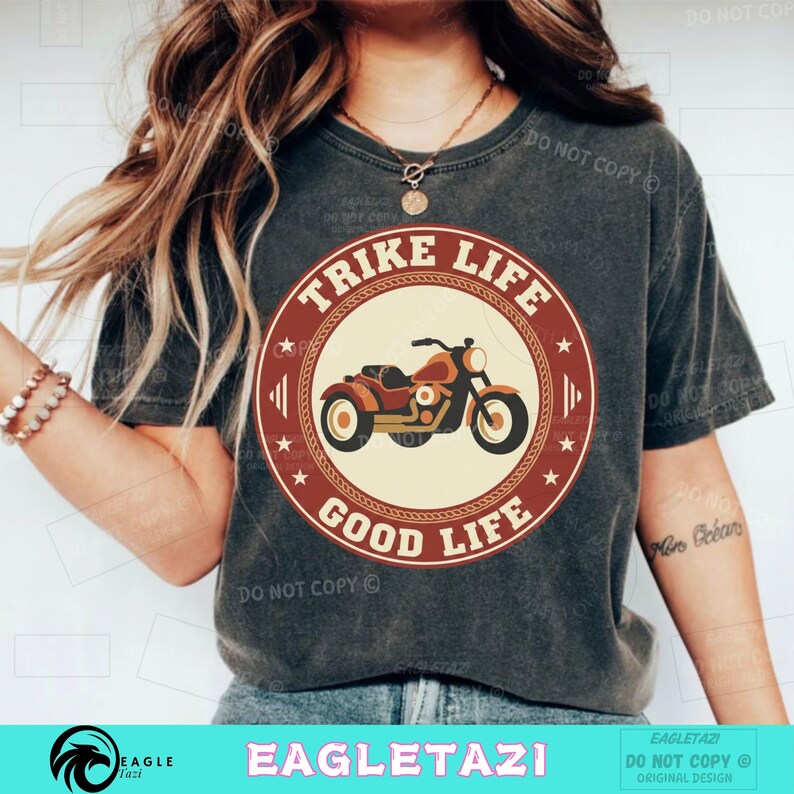 Funny Trike Life Good Life Trike Motorcycle Triker PNG Bundle, Retro ...