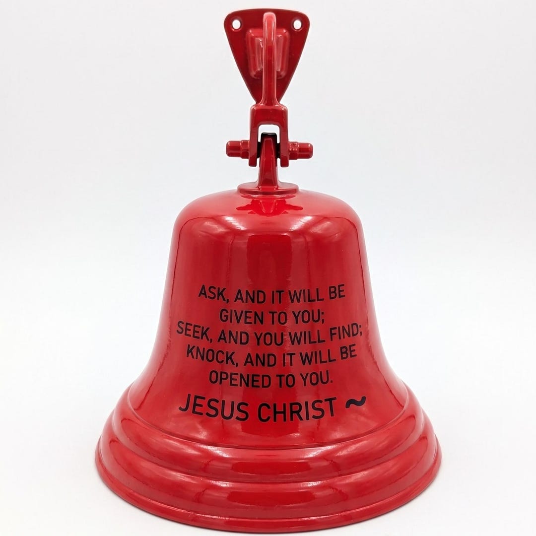 Solid Brass Hanging Bell With Rope - Heavy Duty Nautical Ship Bell ...