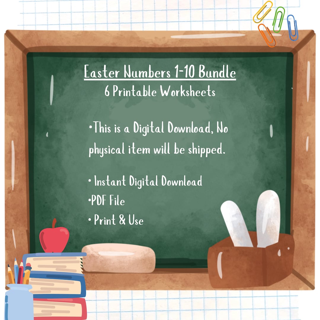 Easter Numbers 1-10 Workesheets for Preschool- Counting, Tracing ...