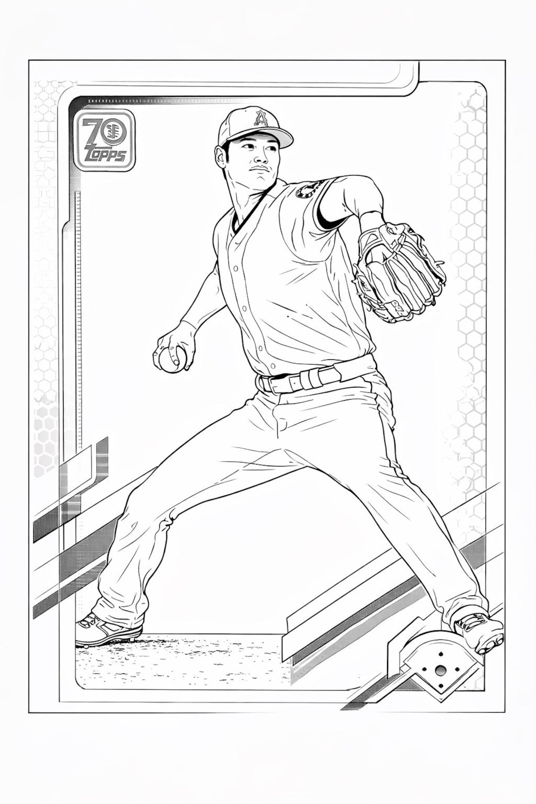 Baseball Coloring Pages Bundle Printable | Trading Card Style Sports ...