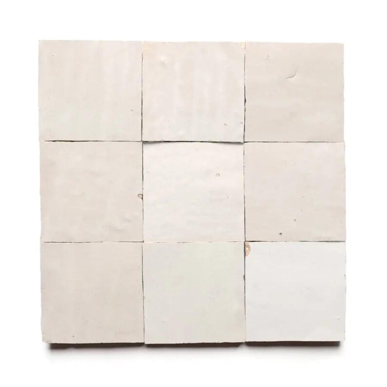 Natural White Moroccan Zellige Tiles 4x4 – Handmade Backsplash Tile - Etsy