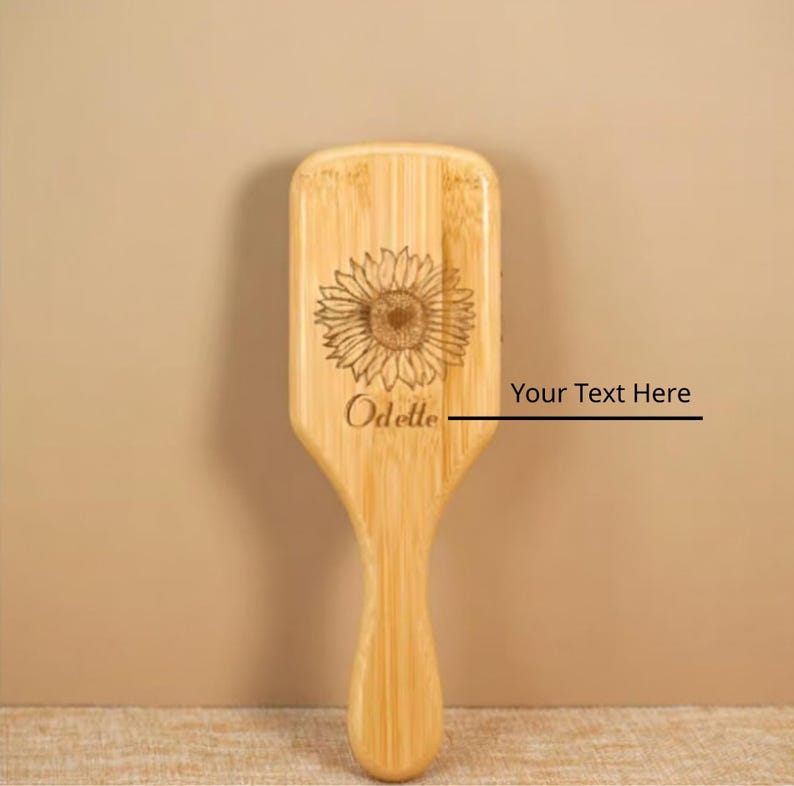 Personalized Bamboo Hair Brush, Custom Name Scalp Massage Comb Gift - Etsy