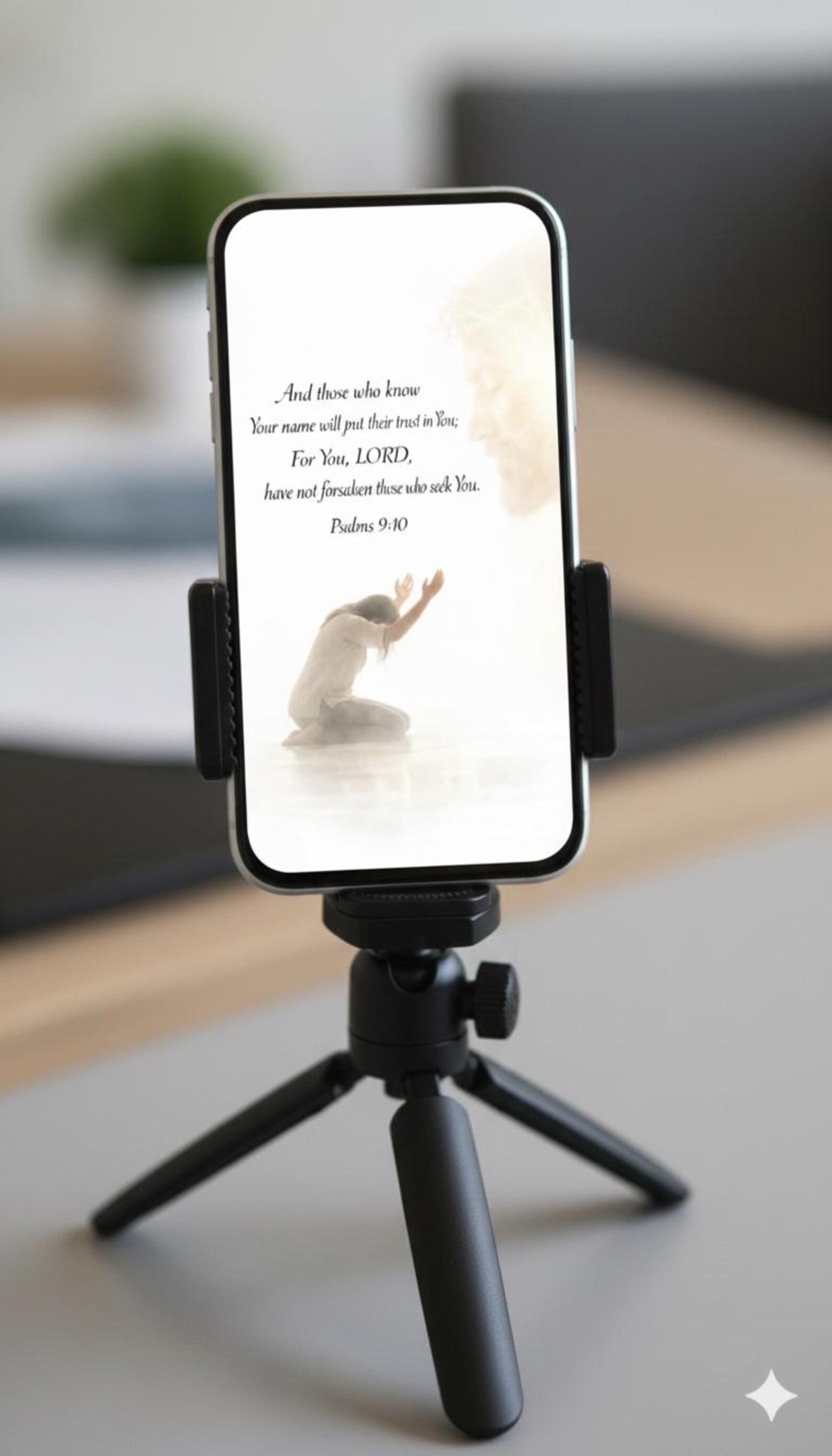 Psalm 9:10 Phone Wallpaper, Christian Lock Screen, Scripture Background ...
