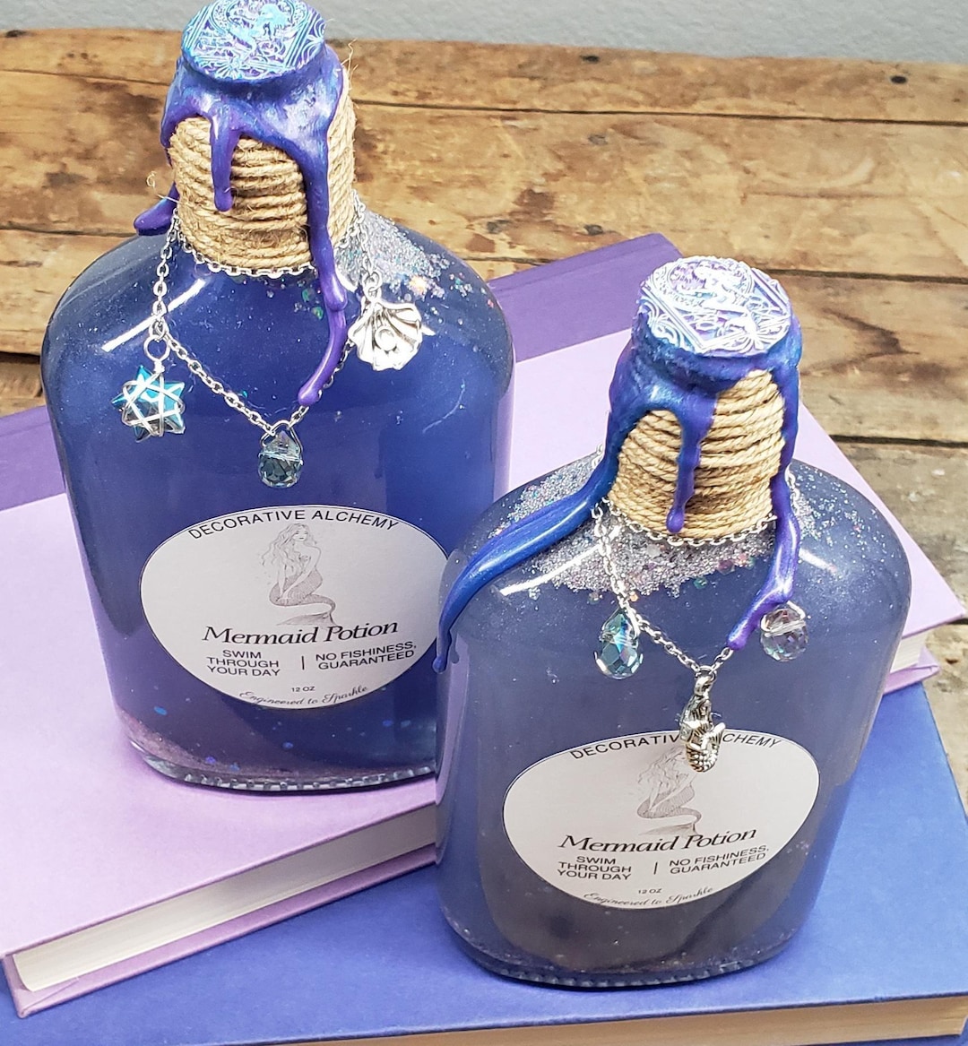 Blue Mermaid Potion Bottle - Etsy