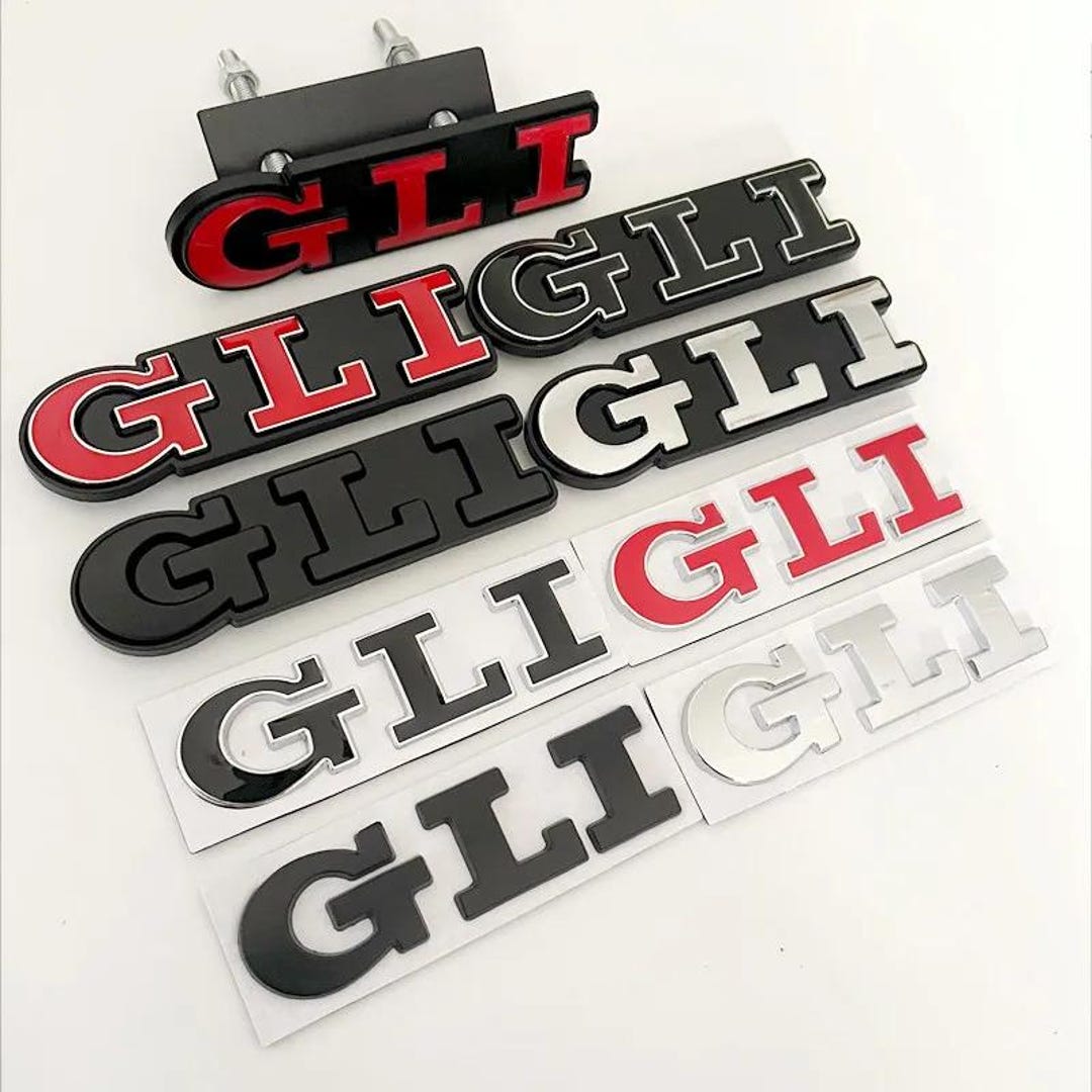 3D Metal GLI Emblem Badge for VW Golf Jetta Bora MK4 MK5 MK6 MK7 ...