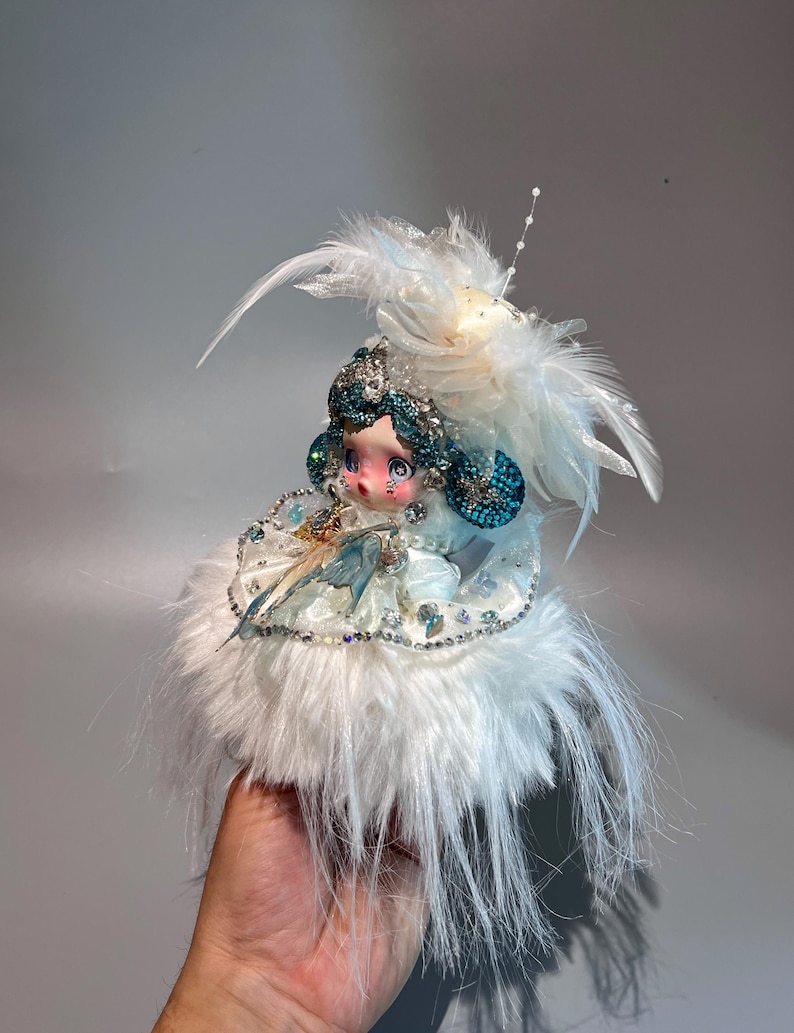 Luxury SKULLPANDA “song of Snow” Doll | Swarovski Crystal Details ...