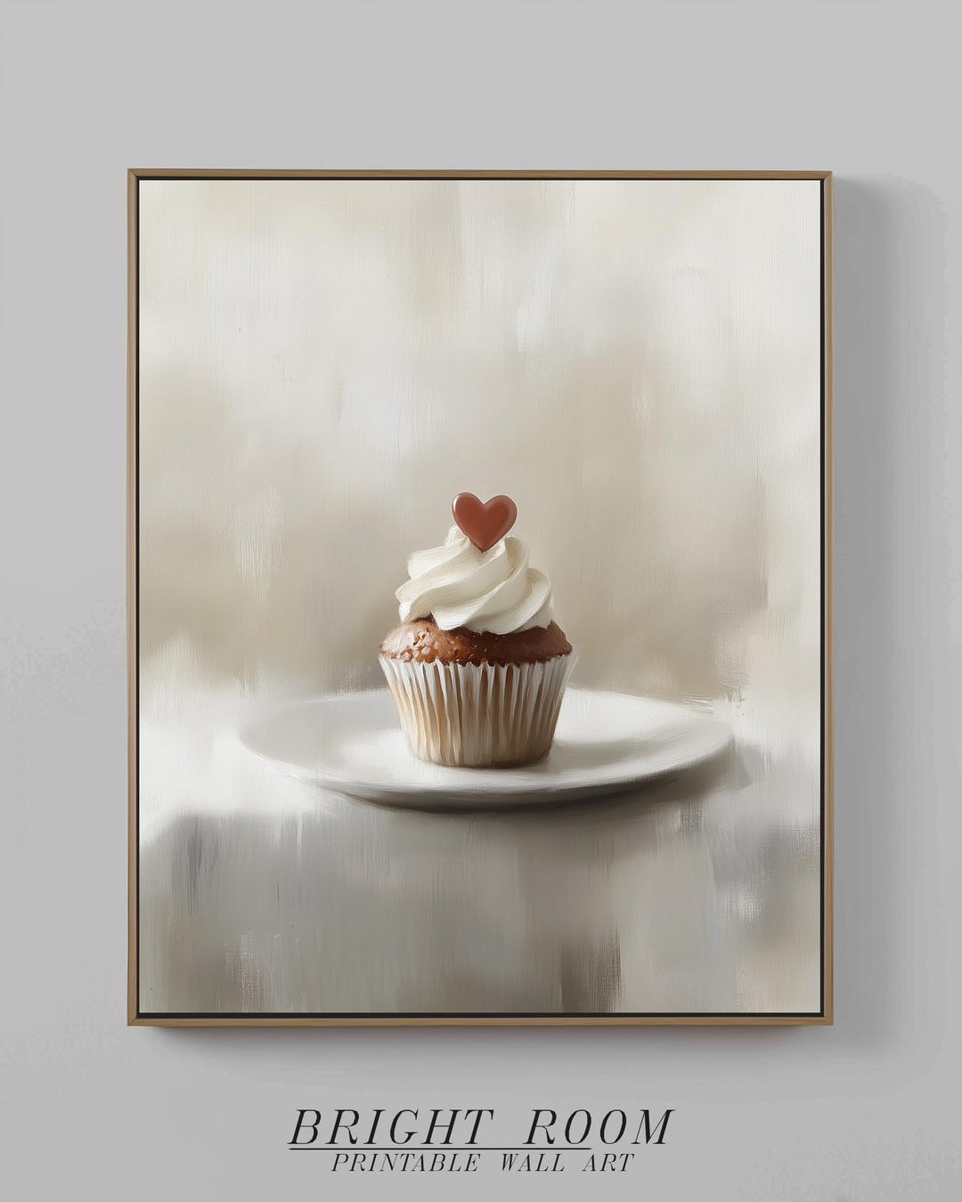 Valentines Printable Art: Elegant Red Velvet Cupcake With Heart ...