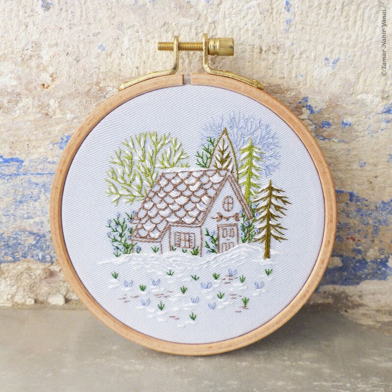 Cabin Embroidery - Etsy