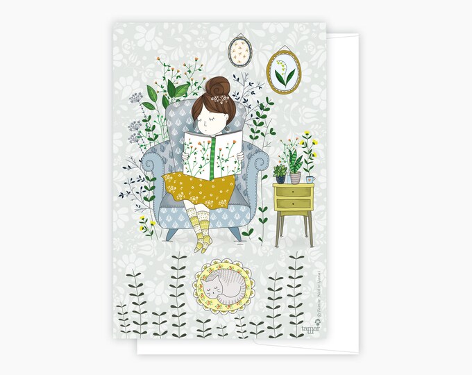 Note Card - Reading Time - Etsy