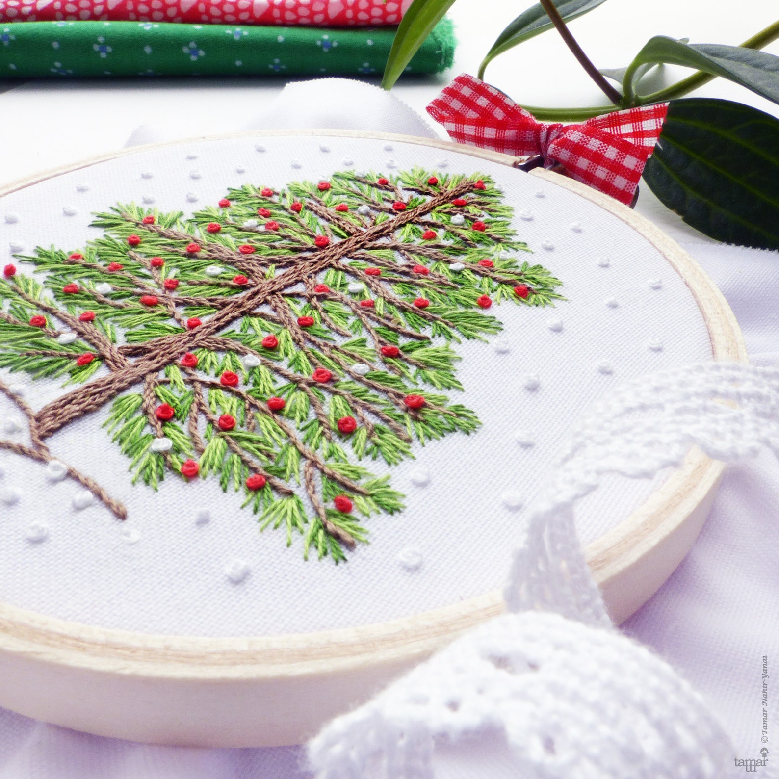 Christmas Tree Hand Embroidery Kit Winter Christmas - Etsy