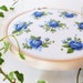 The Blue Flower - Craftily Creative, Gift Idea, Embroidery Kit, Embroidery Hoop Art, Diy Kit ...