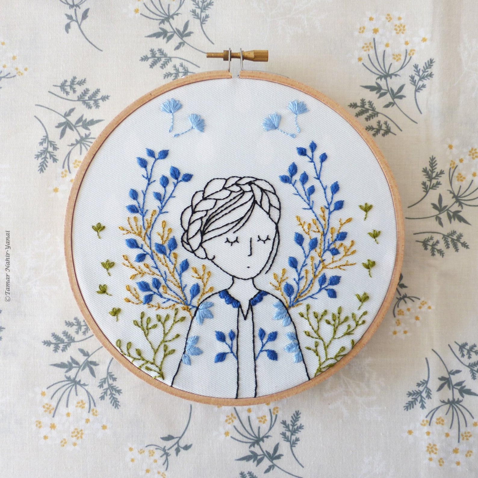 Dreamy Lady - Hand Embroidery Kit Modern, Embroidery Girl, Embroidery ...