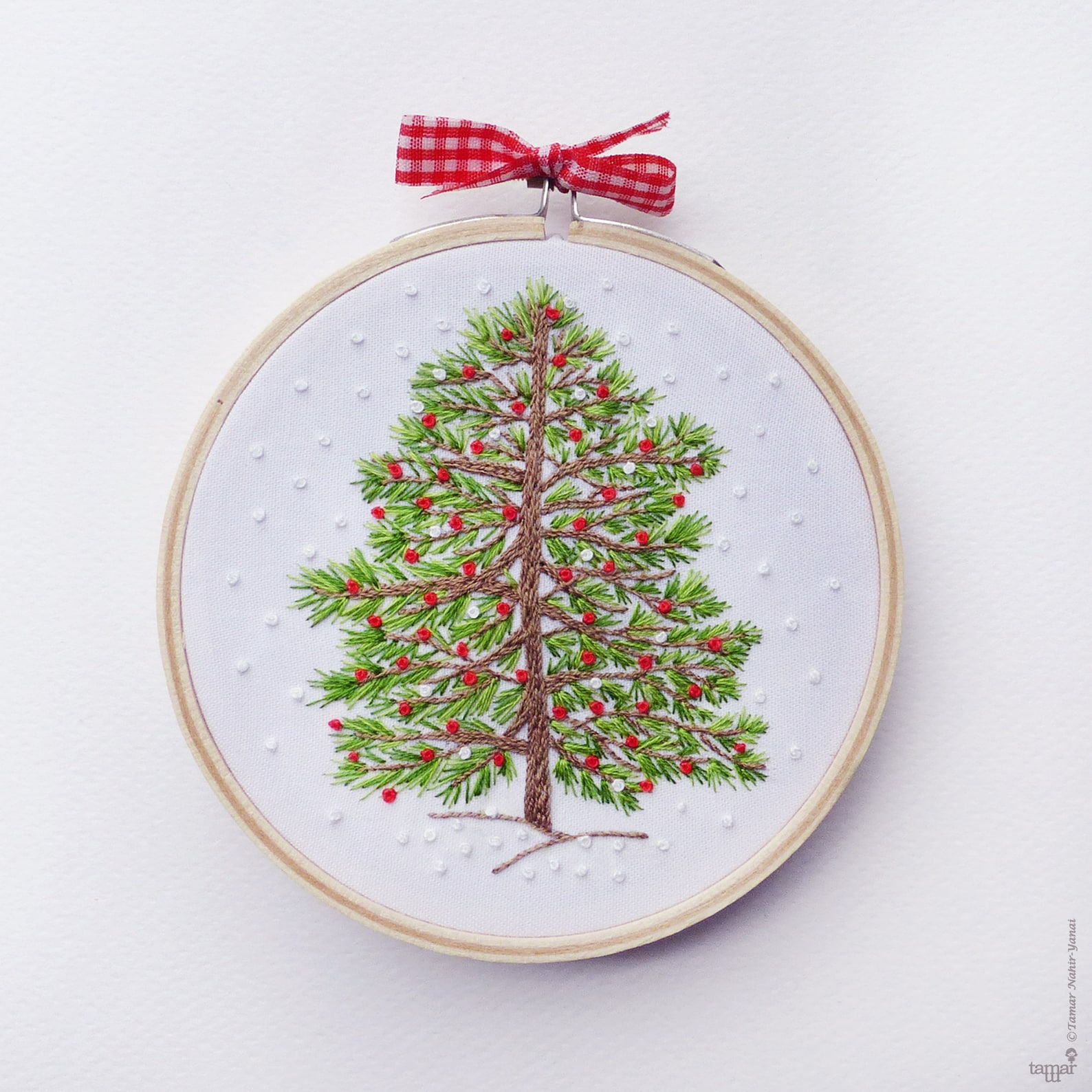 Christmas Tree Hand Embroidery Kit - Winter Embroidery, Diy Kit, Diy ...