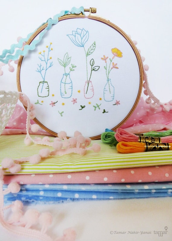 Spring Flowers Spring Blossom Flower Embroidery Kit - Etsy