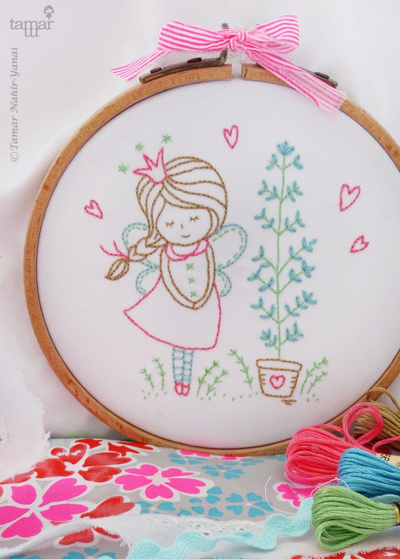 Shy Fairy Princess Embroidery Fairy Art Christmas Idea - Etsy