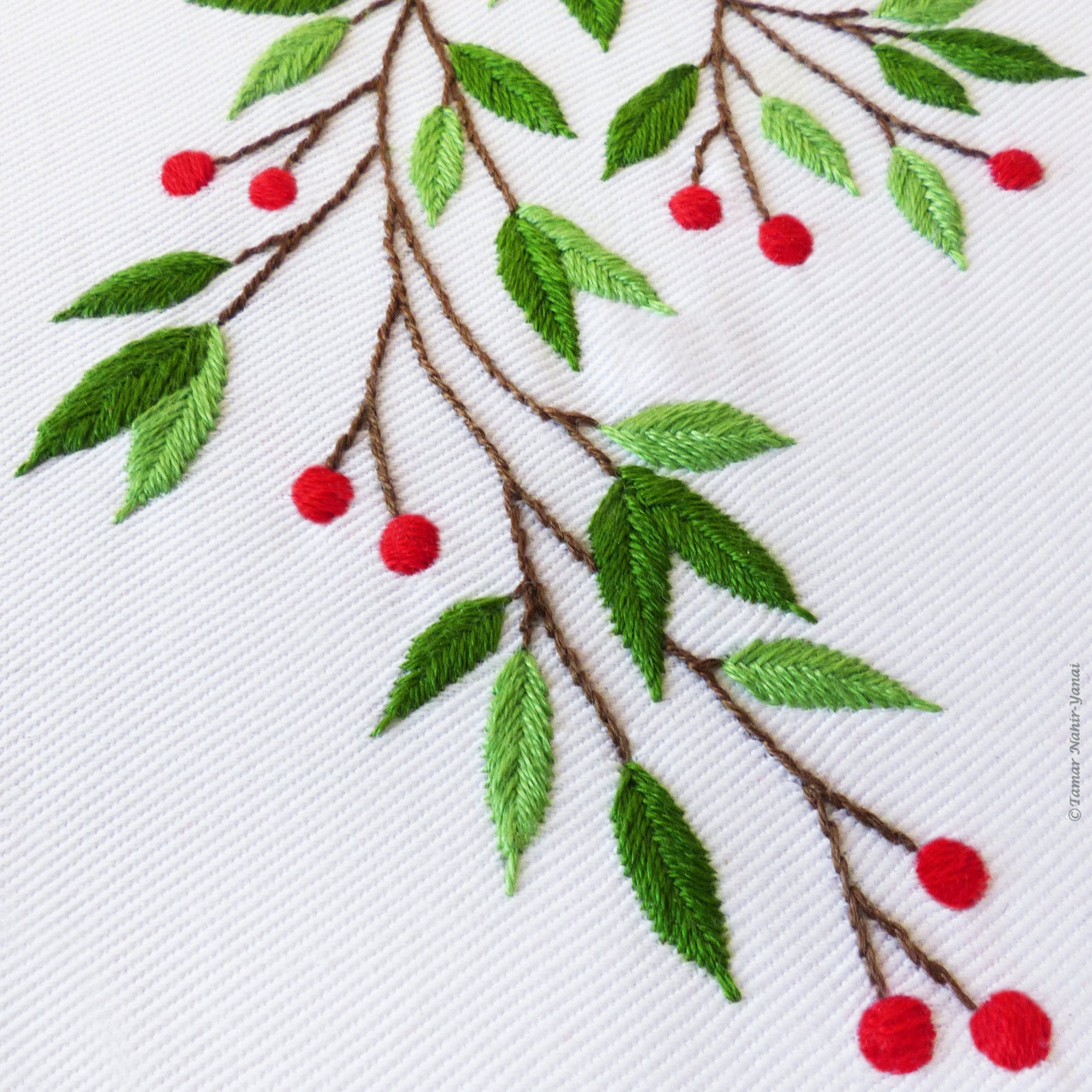 Mistletoe Art Craft Kit Christmas Embroidery Design Hand - Etsy