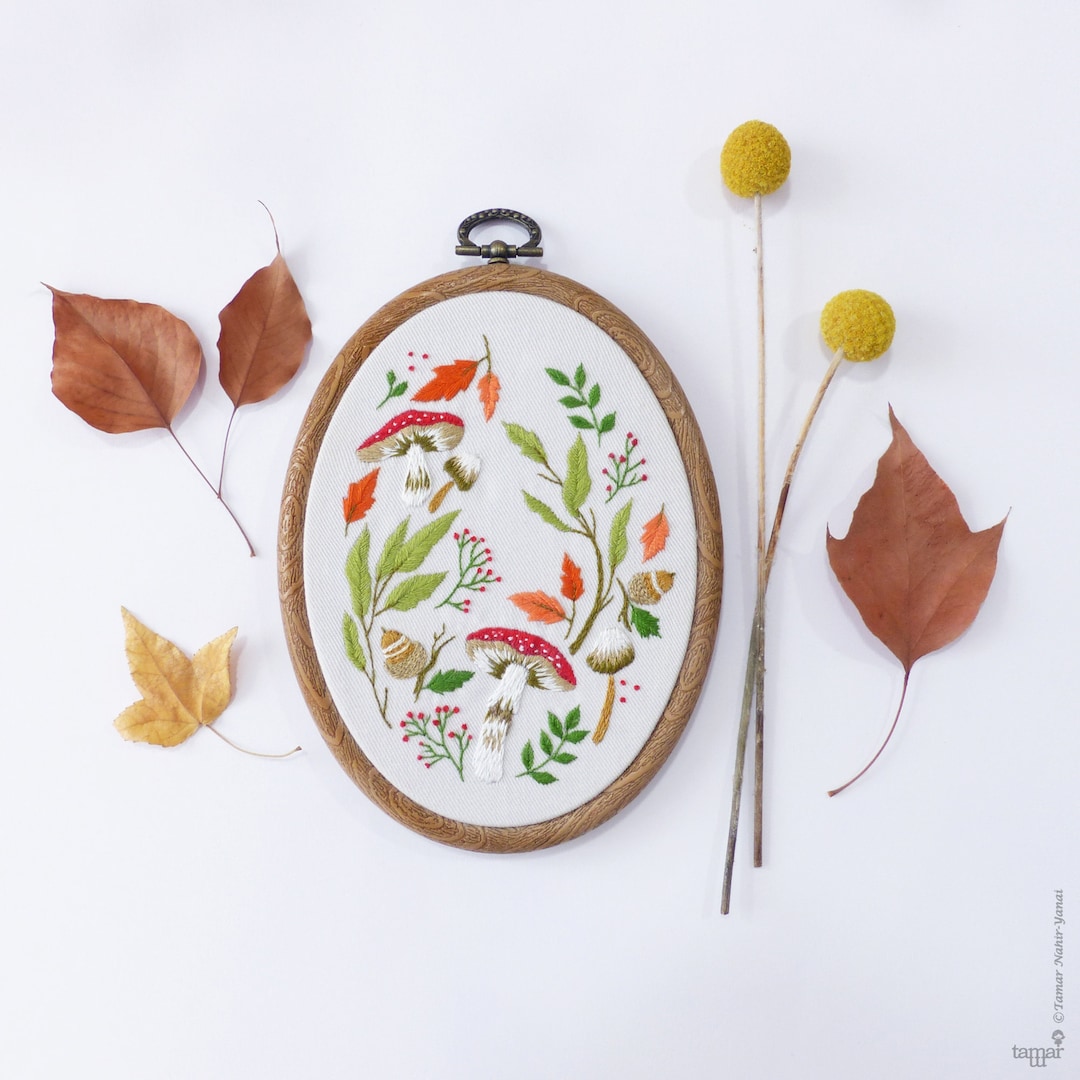 Magical Autumn - Embroidery Kit, Leaves Embroidery, Botanical ...