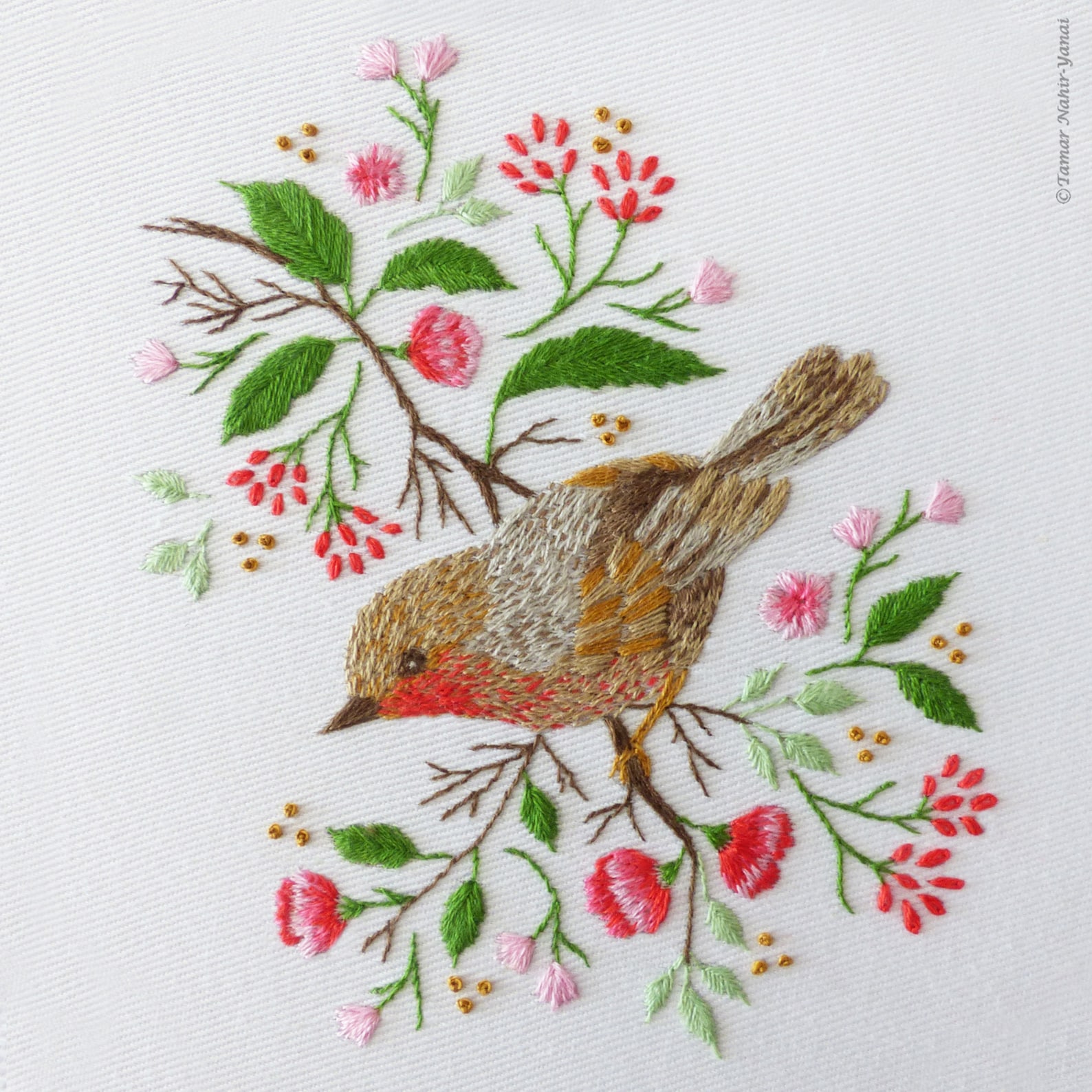 Christmas Robin Bird Embroidery Art Kit Creative Diy Craft - Etsy