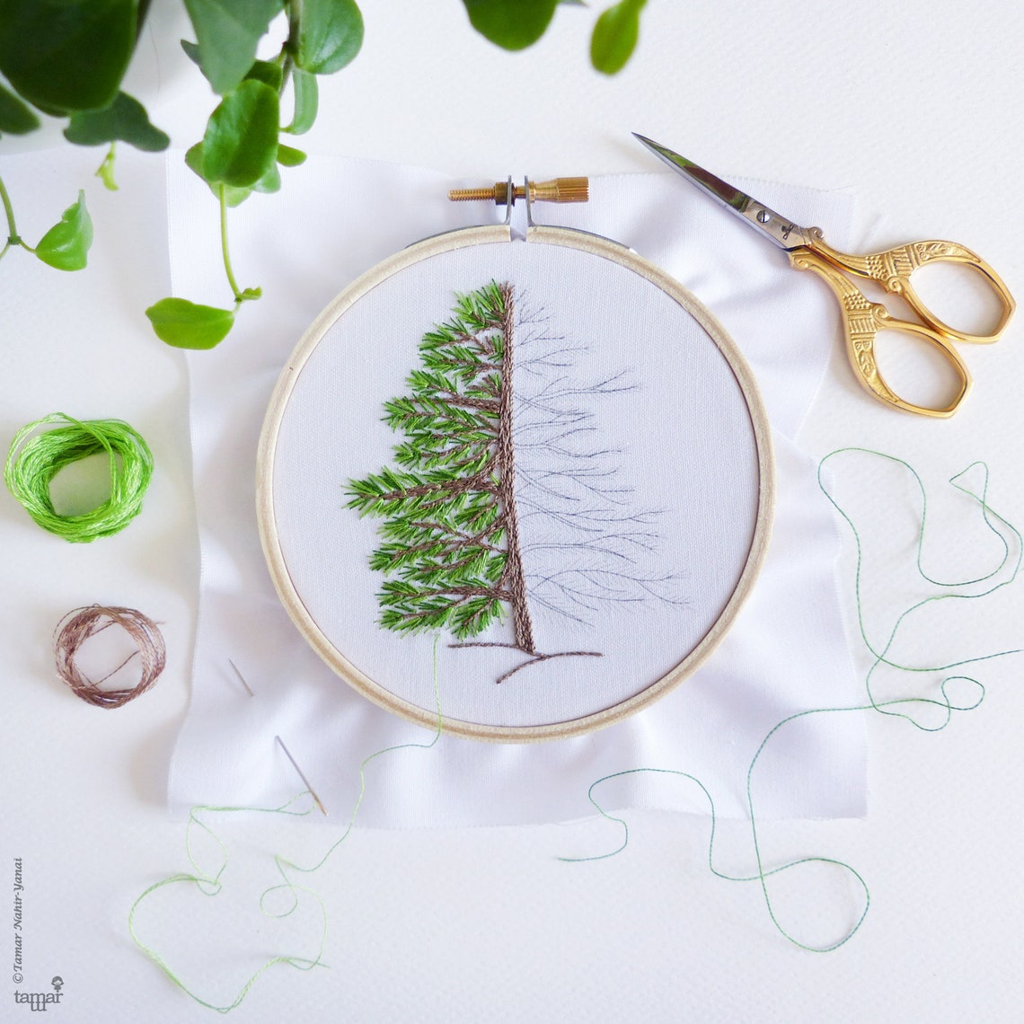 Christmas Tree Hand Embroidery Kit Winter Christmas - Etsy