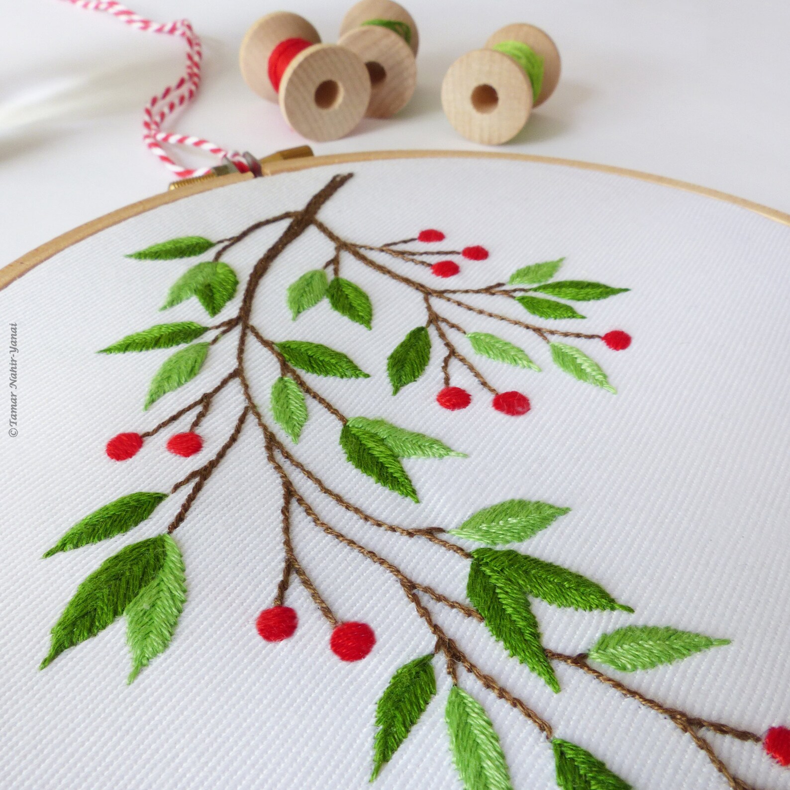 Mistletoe Art Craft Kit Christmas Embroidery Design Hand - Etsy