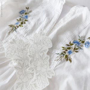 Blue Romantic Flowers - Stick and Stitch Embroidery Pattern, Plants ...