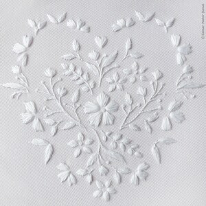 White Heart - Embroidery Art Kit, Creative Diy, Craft Kit, Valentine's ...