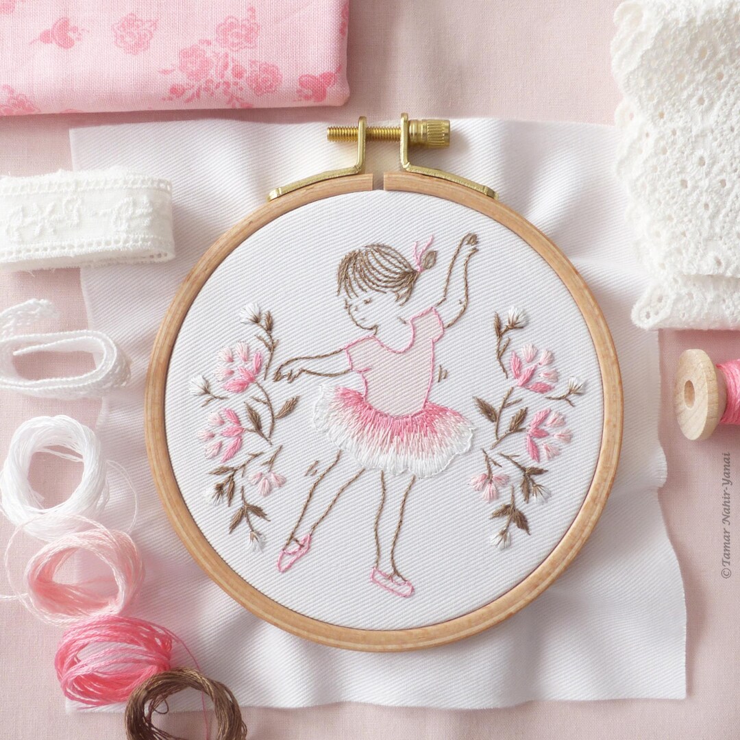 Little Dancer - Embroidery Kit, Ballet Embroidery, Ballerina Embroidery ...