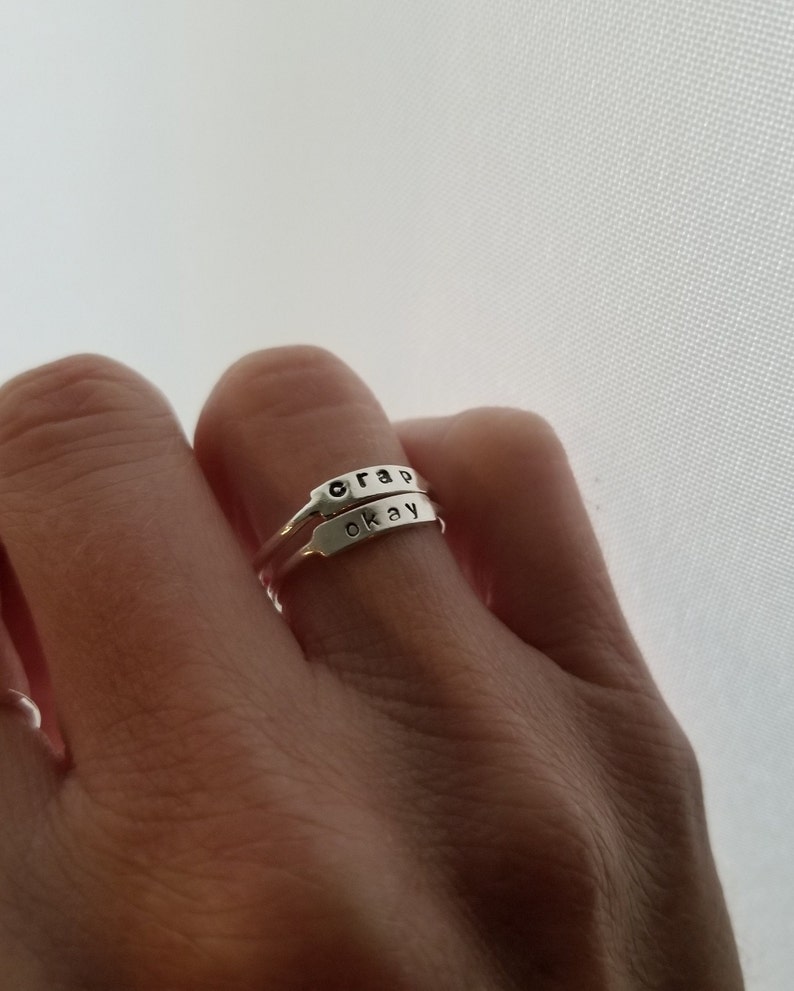 Custom Four Letter Word Ring. One Custom Ring. Simple Everyday | Etsy