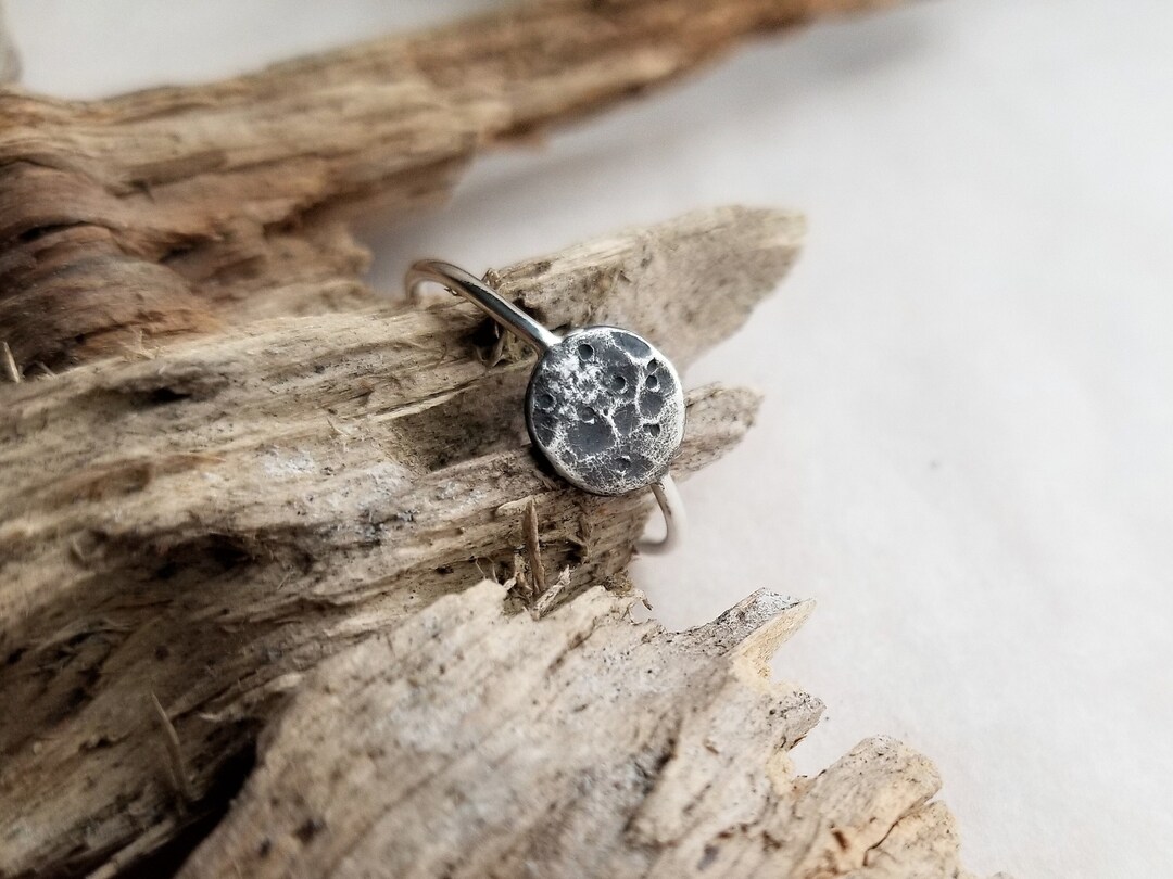 Full Moon Ring. Silver Moon Phase Ring. Lunar Face Ring. Moon Cycle ...
