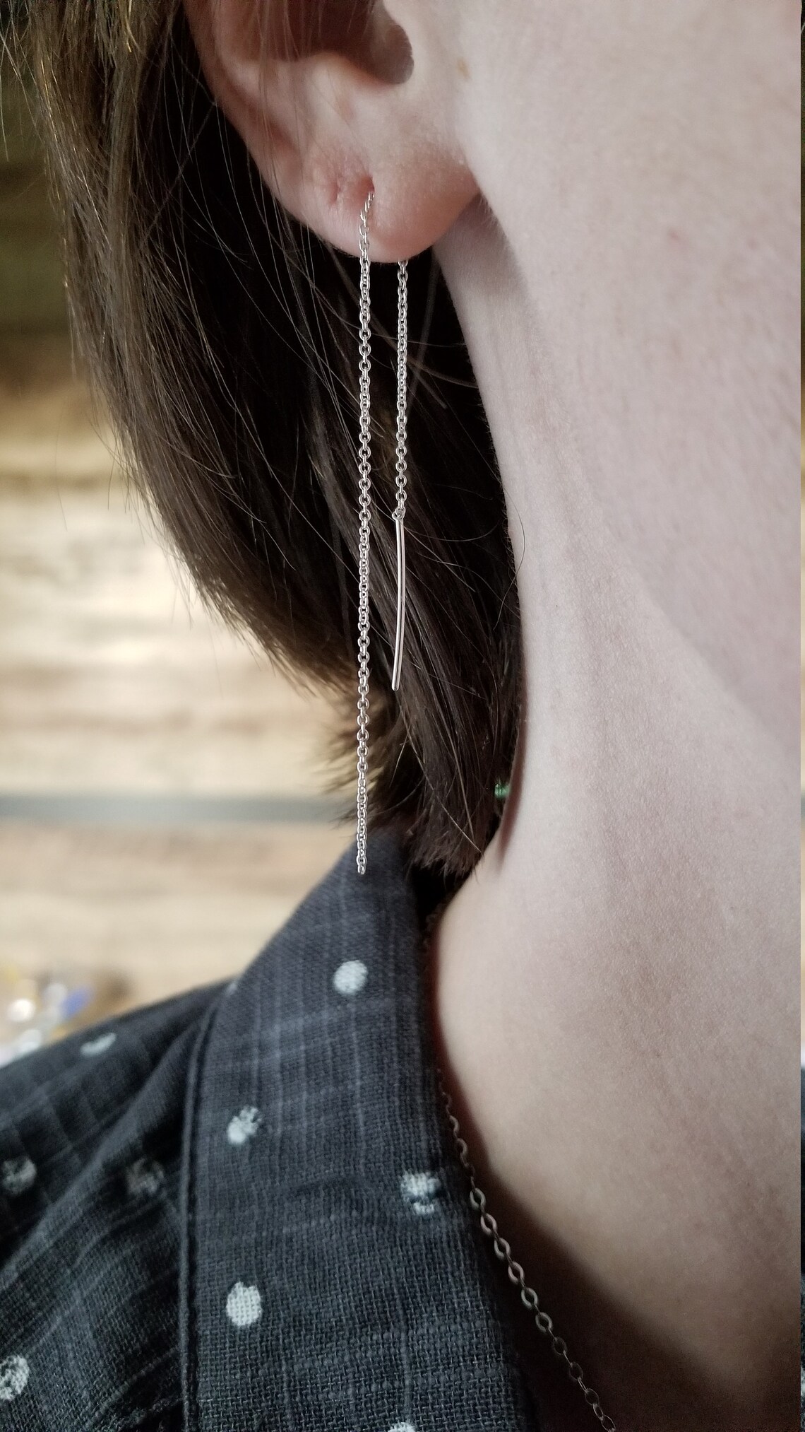 Sterling Threader Earrings. Chain Threader Earrings. Silver | Etsy