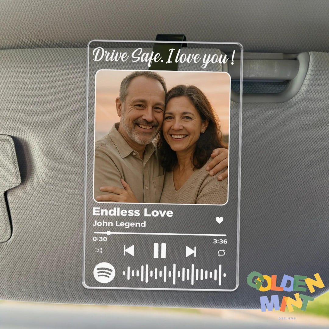 Personalized Photo Car Visor Clip, Custom Photo Car Visor Decor, Drive ...