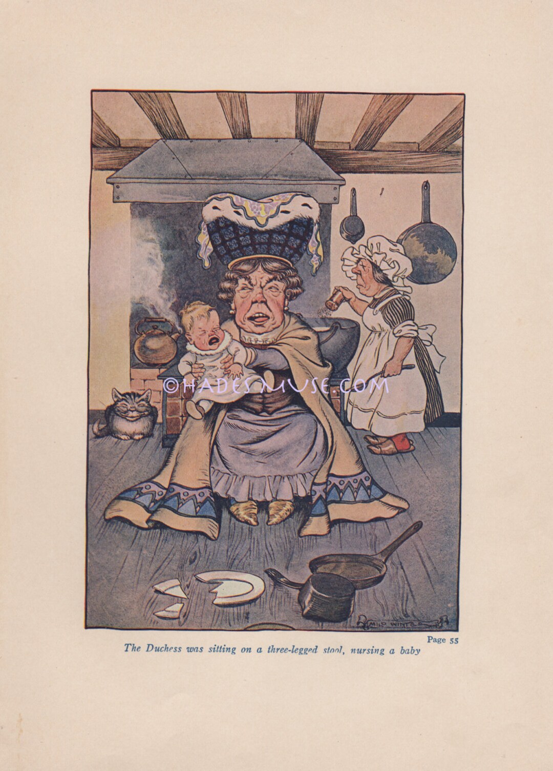 Duchess Nursing Crying Baby-milo Winter-alice in Wonderland-1916 ...