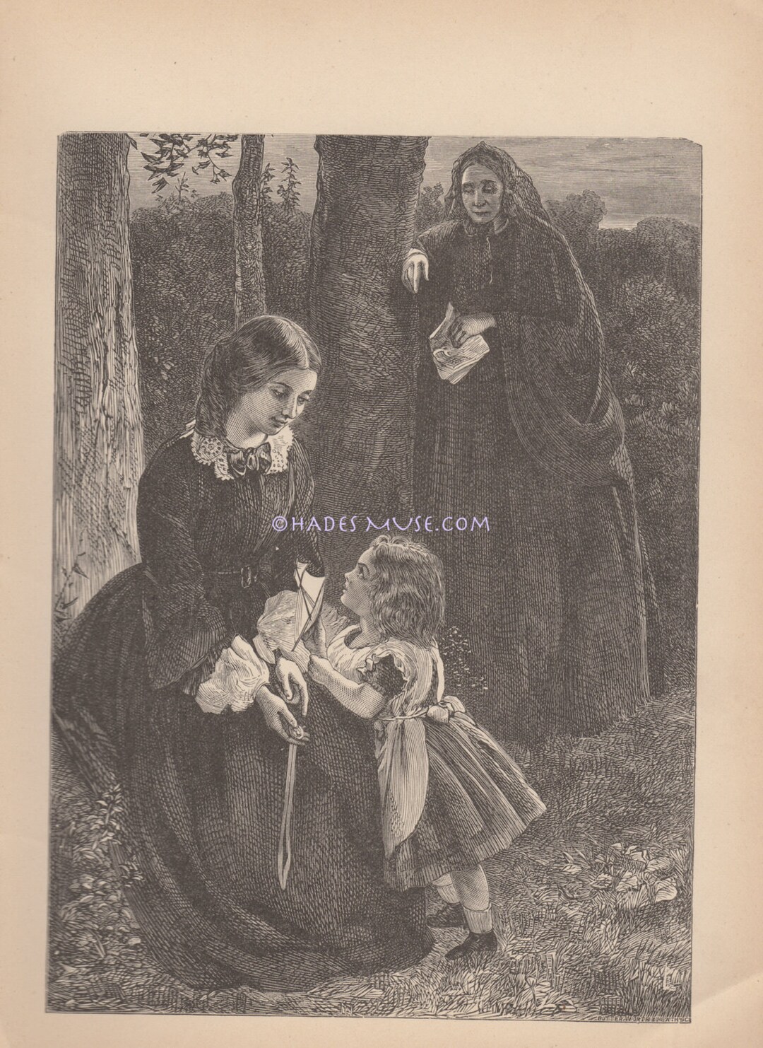 1881 Valley of Shadows-in Time of War-solemn Scene-sad-mother-love ...