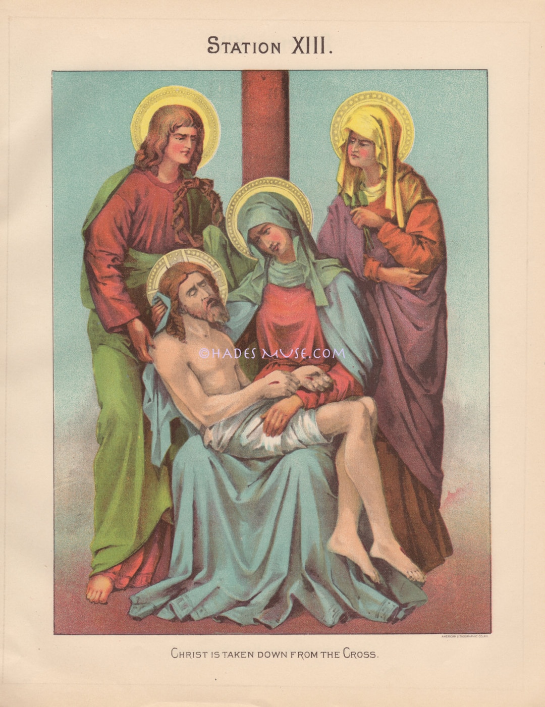 1897 Mother of Sorrows-mourning of Jesus-christ Taken Down-stations of ...