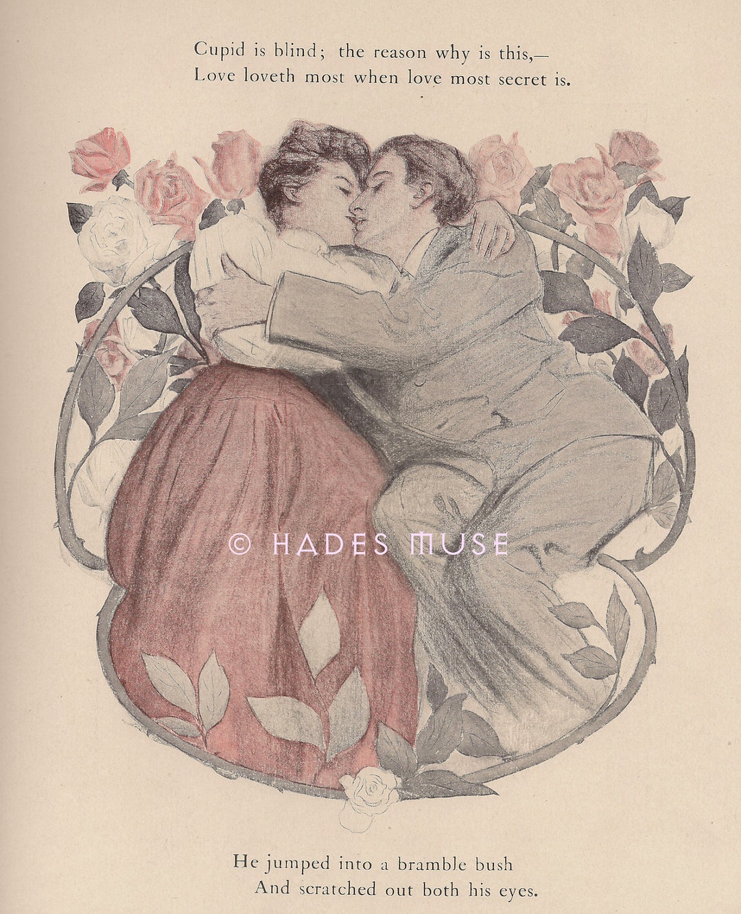 Twisted Victorian Love Poem-cupid is Blind-scratched Out Both Eyes ...