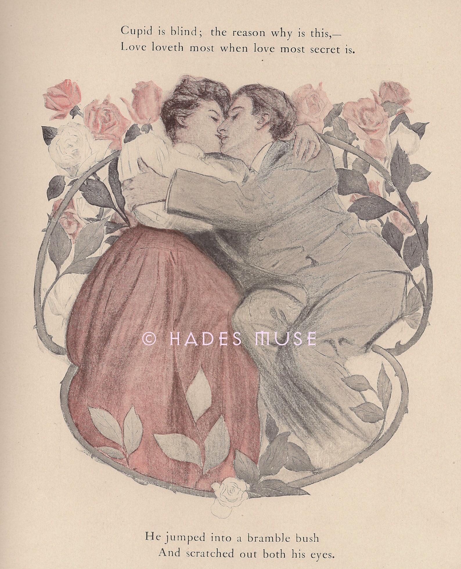Twisted Victorian Love Poem-cupid is Blind-scratched Out Both Eyes ...