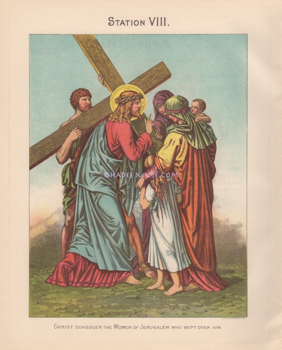 Christ Consoles Women-jerusalem-jesus-mourning-stations of the | Etsy