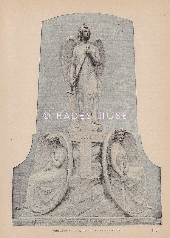 The Angels-Life Death & Resurrection-1888 Antique Vintage Art | Etsy