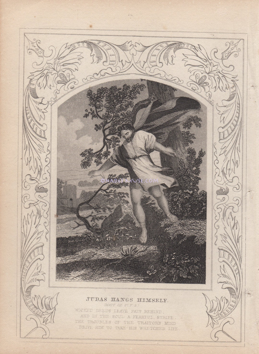 Wicked Deeds Leave Pain Behind-judas Hangs Himself-traitor-kiss-1860 ...