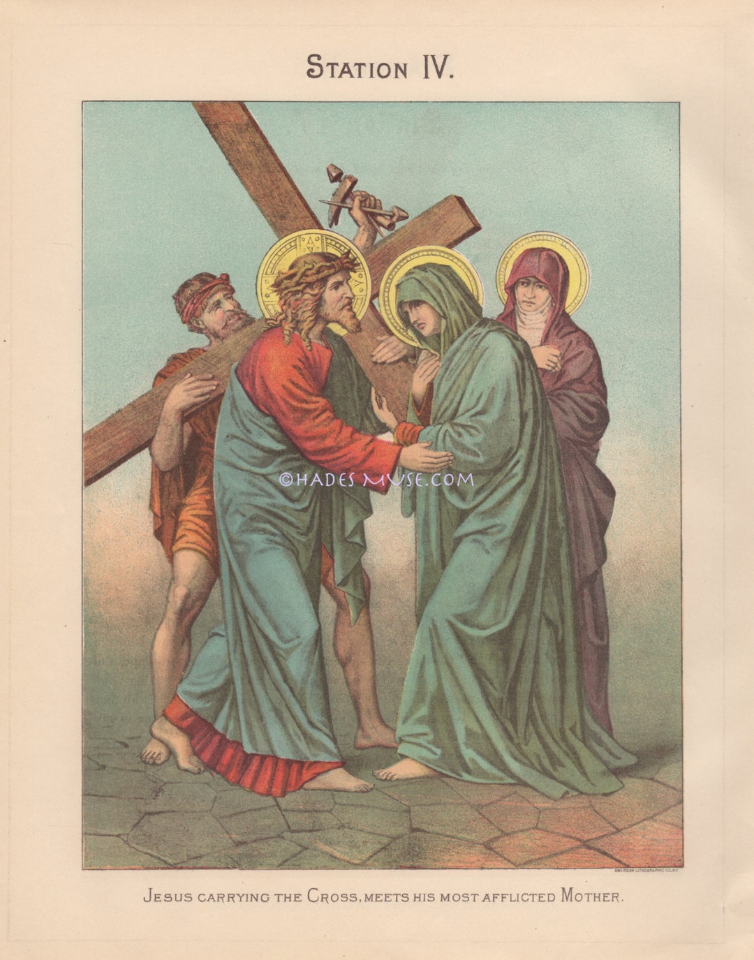 Jesus Meets His Afflicted Mother-christ-mary-sorrow-stations of the ...