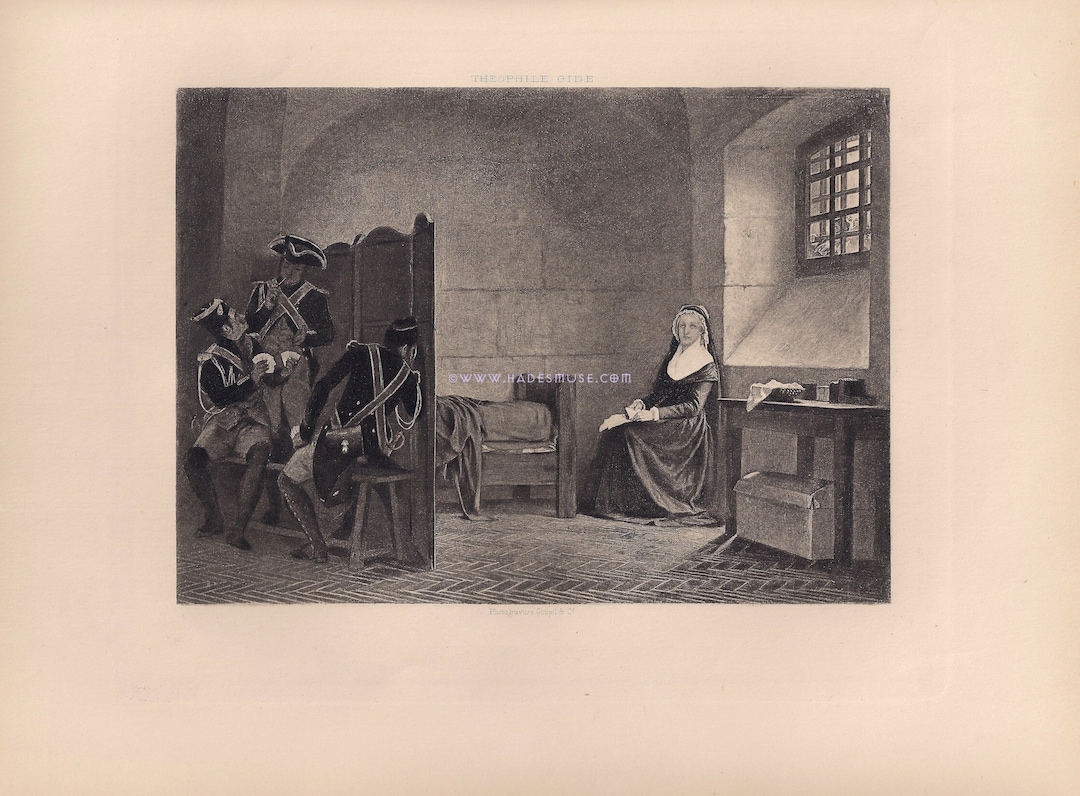 Marie Antoinette Execution-1894 Antique Vintage Art Print-picture ...